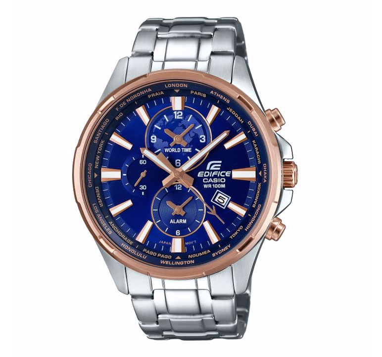 Casio Edifice Men's Blue Dial Stainless Steel Bracelet Watch